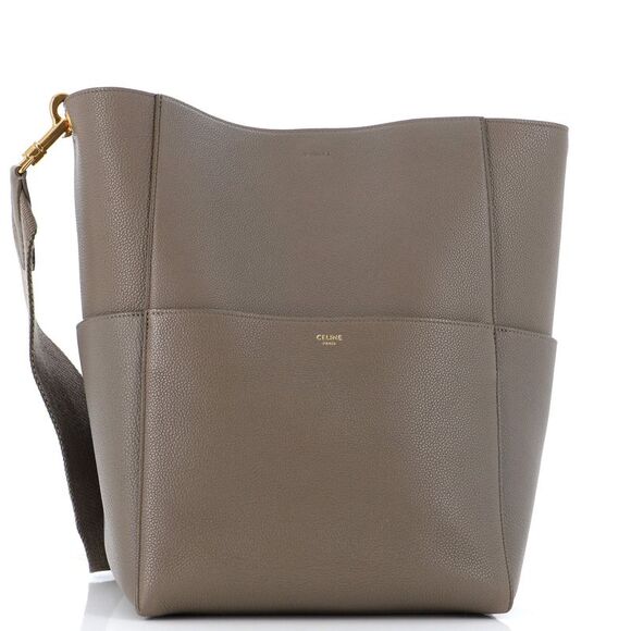 Celine | Bags | Celine Sangle Seau Bag Goatskin Large Brown | Poshmark